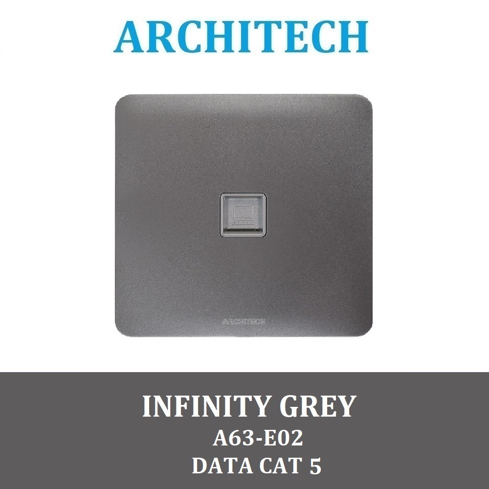 Jual Architech Infinity A63-E02 Grey Stop Kontak/JACK/OUTLET Data Cat 5 ...