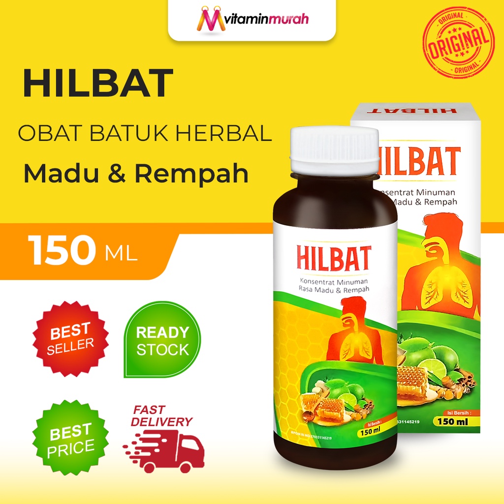 Jual HILBAT Obat Batuk Herbal Madu dan Rempah isi 150 Ml | Shopee Indonesia