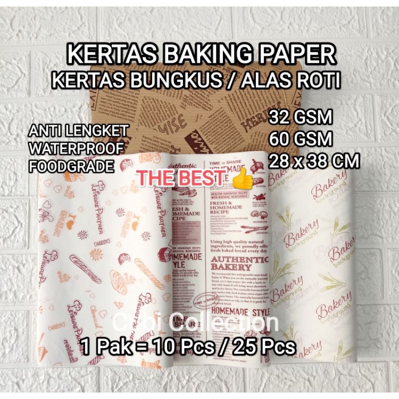 Jual KERTAS ROTI MOTIF / WAX PAPER / KERTAS BAKING PAPER MOTIF | Shopee ...