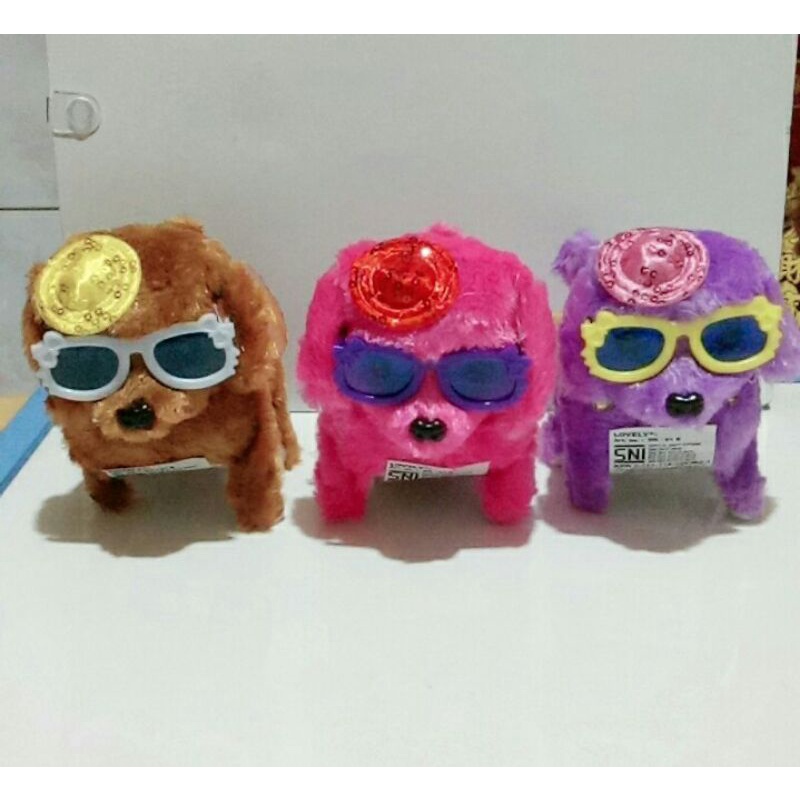 Jual Mainan anak anjing anjingan baterai bisa jalan+tambah suara guk ...
