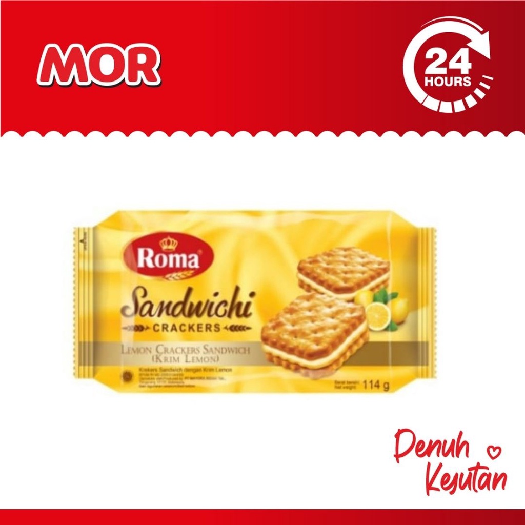 Jual ROMA Sandwich Cracker Lemon Biskuit Krim 120 gr | Shopee Indonesia