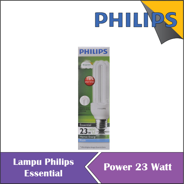 Jual Lampu Philips Essential 23W hemat energi Cool Daylight putih AGTB ...