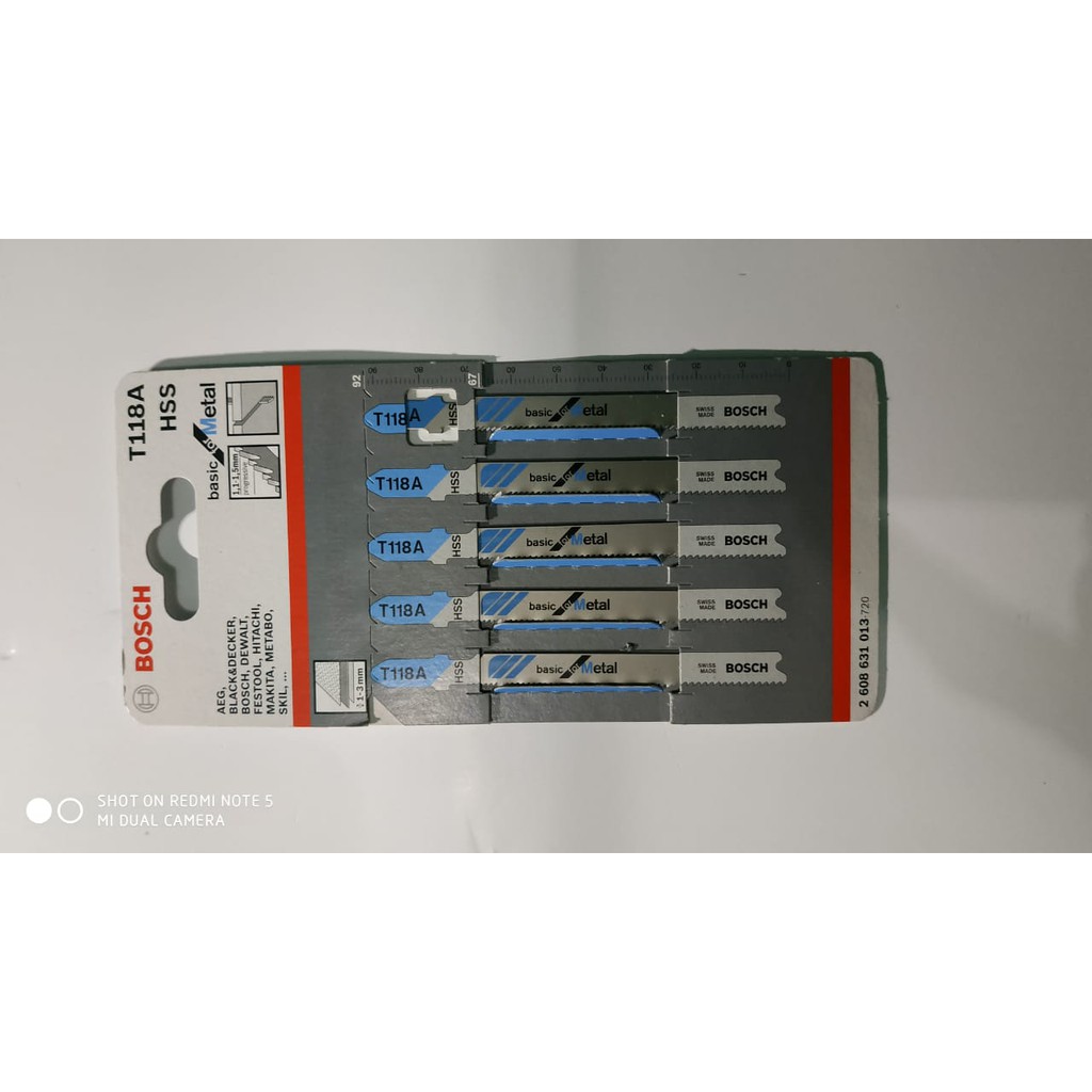 Jual Mata Jigsaw Besi T118A BOSCH ASLI/harga per set 5 pcs | Shopee ...