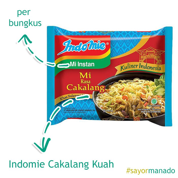 Jual Indomie Cakalang / Rasa Cakalang Kuah / Rebus Khas Manado | Shopee ...