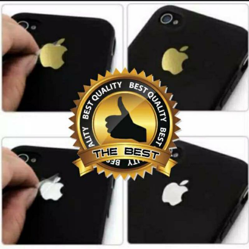 Jual sticker logo aple iphone isi 4 pcs | Shopee Indonesia