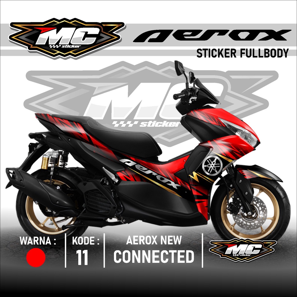 Jual MC Cutting Sticker - Decal Aerox 155 full body new connected 2022 ...