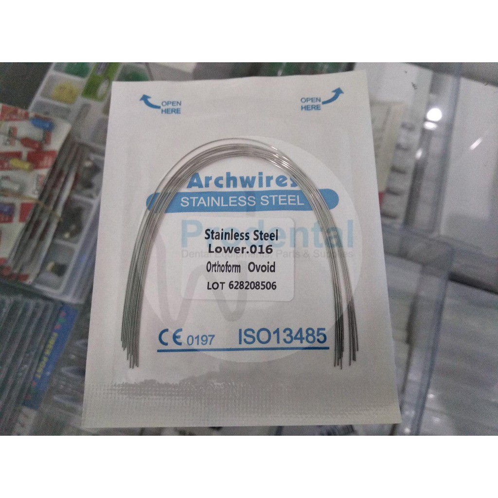 Jual Kawat Gigi Stainless Steel / Kawat Behel Lower Ukuran 0.16 (isi 10 ...