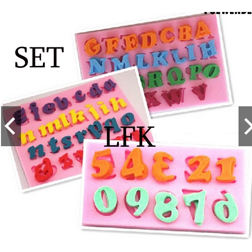 Jual IMPORT SILIKON HURUF BESAR KECIL ANGKA ABJAD NUMBER ABC SILIKON ...