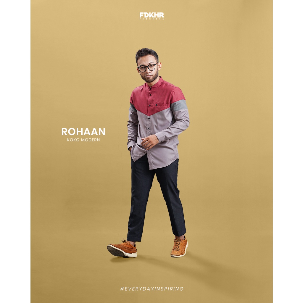 Jual Fadkhera - Baju Koko Modern Pria Dewasa Lengan Pendek dan Lengan Panjang | Roohan | Shopee ...