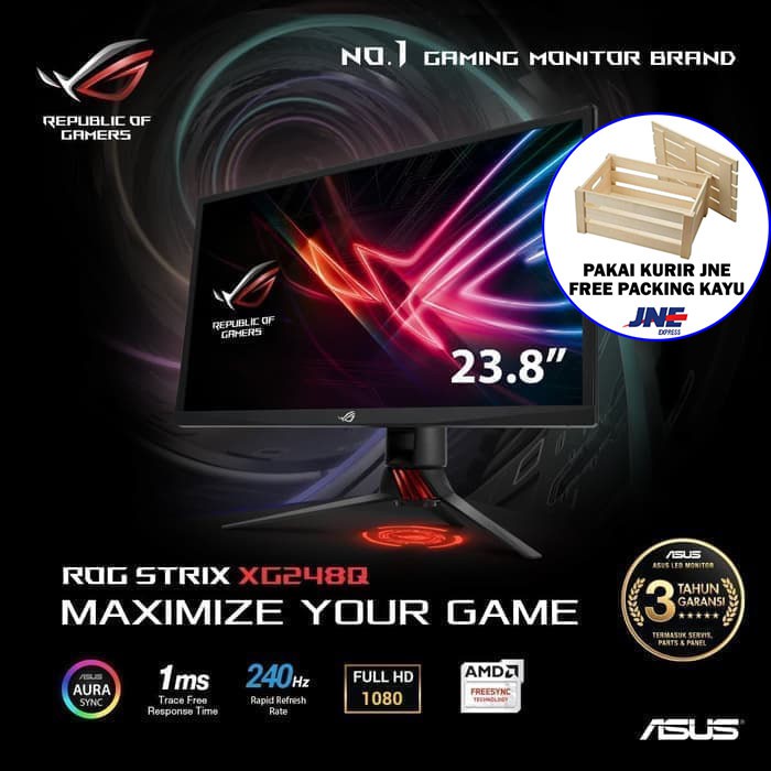 Jual GAMING MONITOR ASUS ROG STRIX XG248Q 24 INCH 240 Hz MURAH | Shopee ...