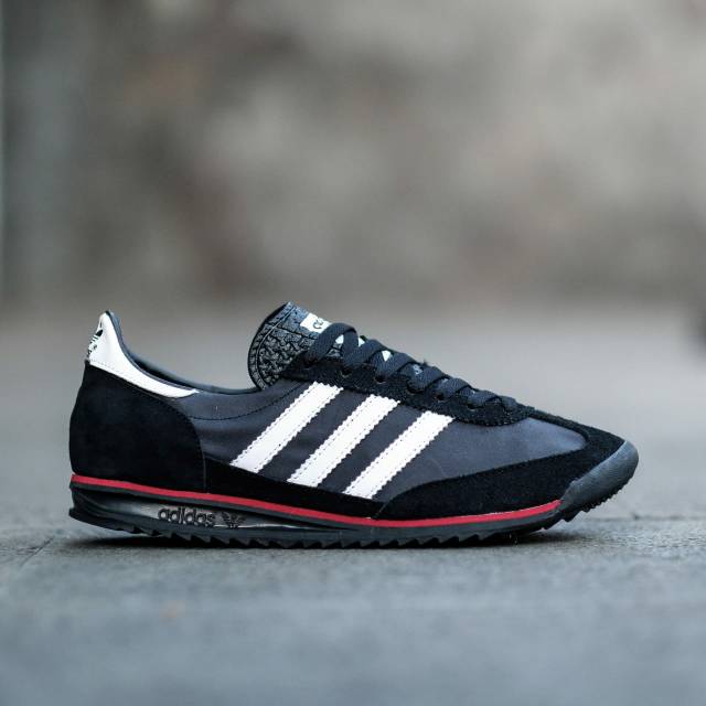 Jual ADIDAS SL72 BLACK WHITE RED ORIGINAL | Shopee Indonesia