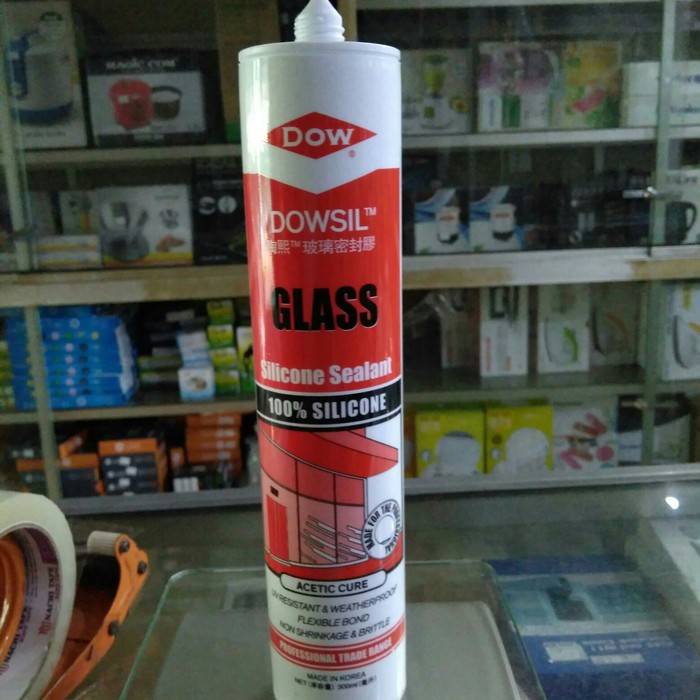 Jual Silicone Sealant Glass Lem Kaca Dow Dowsil 300ml Clear Acetic Cure | Shopee Indonesia