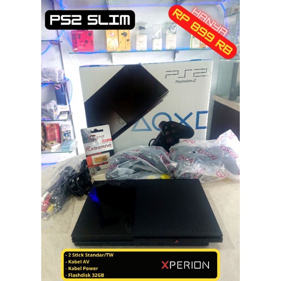 Jual PS2 Slim Matrix fullset New refurbished USB flashdisk full games ...