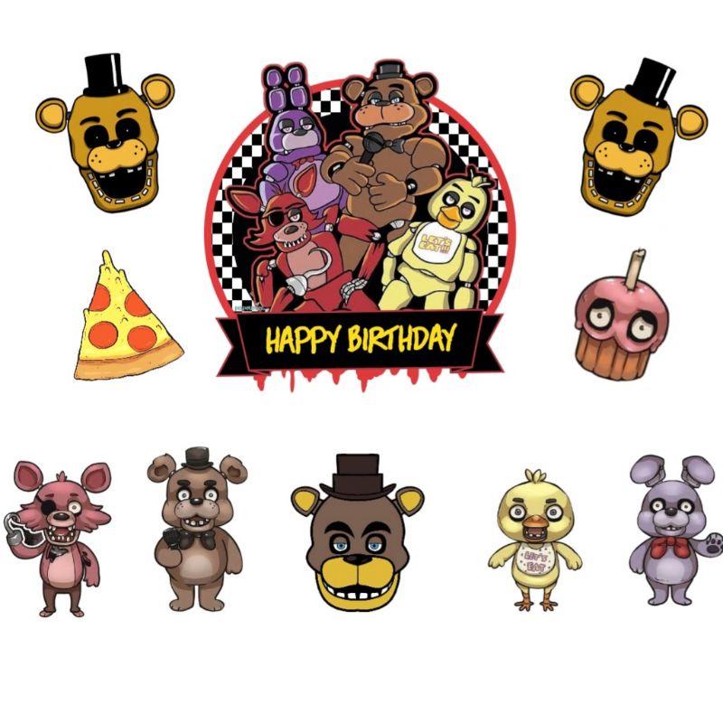Jual cake topper hiasan kue FIVE NIGHTS FREDDY FAZBEAR | Shopee Indonesia