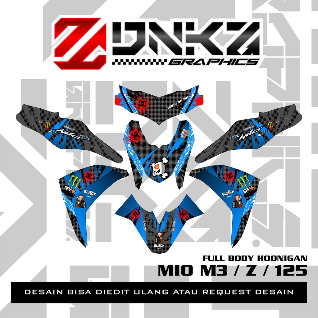 Jual Stiker Mio M3 Mio Z Decal Full Body Mio M3 Mio Z Premium Hoonigan ...