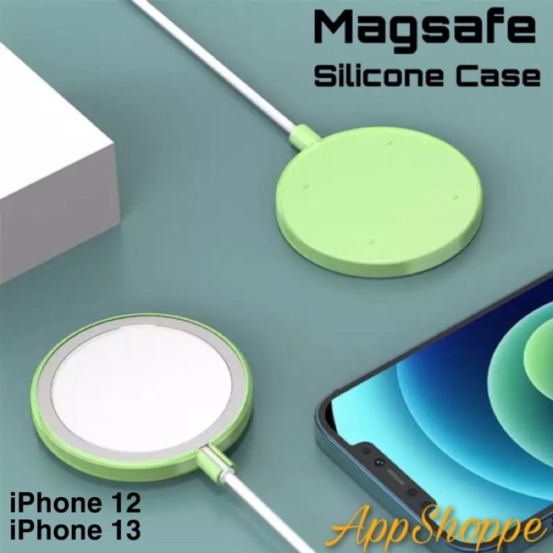 Jual Silicone Case Wireless Magsafe Holder iP 12 13 Protective Soft ...