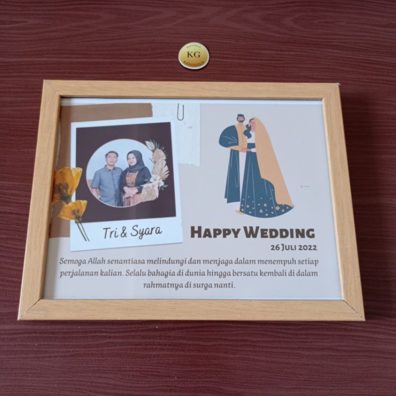 Jual KADO CUSTOM FRAME PIGURA BINGKAI FOTO HAPPY BIRTHDAY WEDDING ...