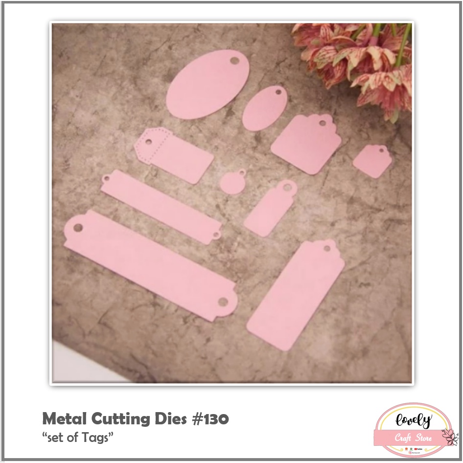 Jual LovelyCraftStore | S130 Metal cutting dies set of tags, dies for ...