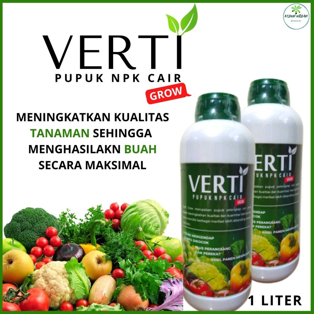 Jual pupuk verti grow, pupuk npk cair, pupuk bagi sayur dan buah | Shopee Indonesia