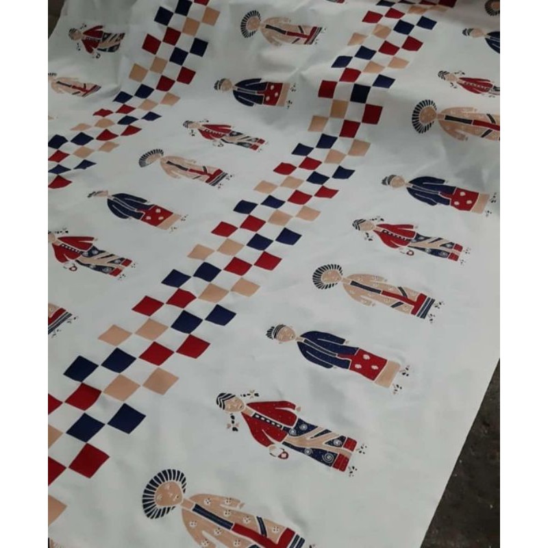 Jual Kain batik solo adat poleng putih | Shopee Indonesia