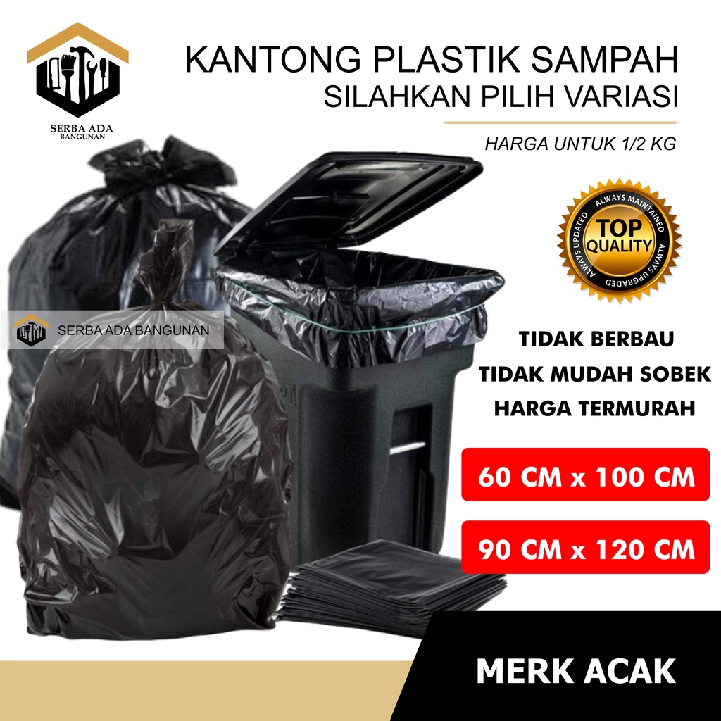 Jual ( Ready Stock / harga 1 pack) HD sampah | Kantong Plastik Sampah Hitam - Trash Bag/Trashbag ...