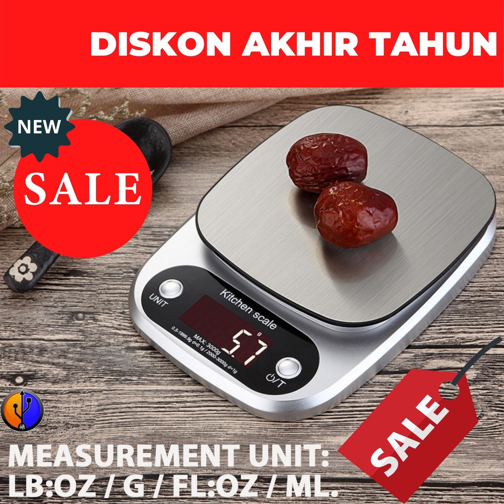 Jual Timbangan Dapur Emas Gram Digital kitchen Scale 500gram 1KG 2KG 5KG 10KG 15KG | Shopee ...
