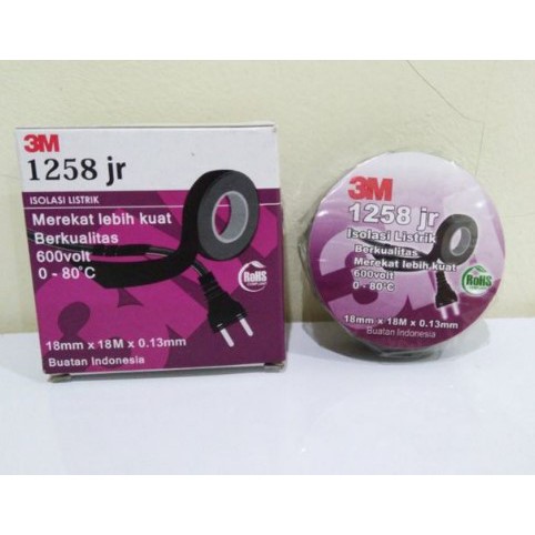 Jual [Ecer] ORIGINAL 3M TEMFLEX 150 ISOLASI LISTRIK 1258 JR 1258jr ...