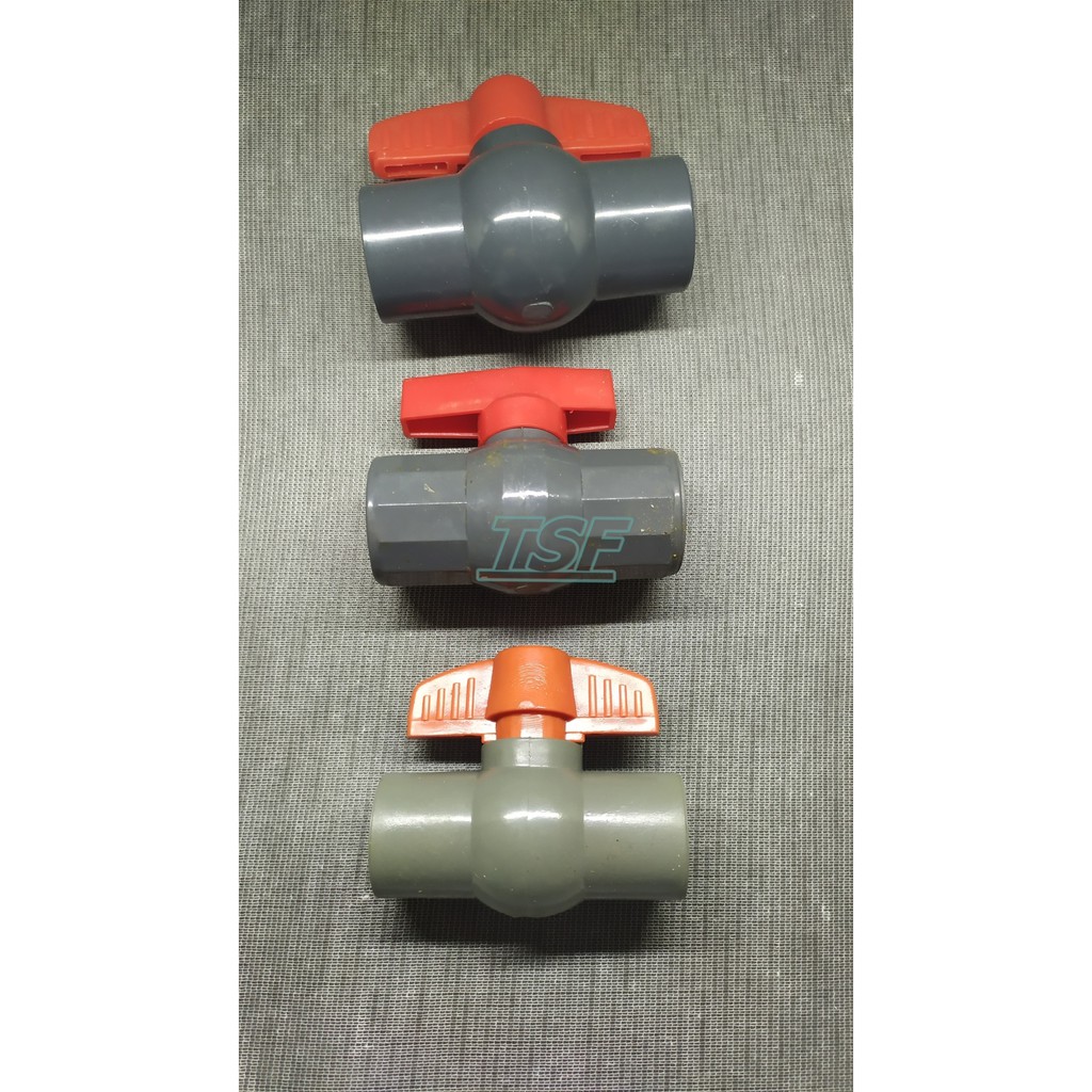 Jual Ball Valve / Stop Keran 1/2” PVC Pipa Air Pralon Merah / Kran ...