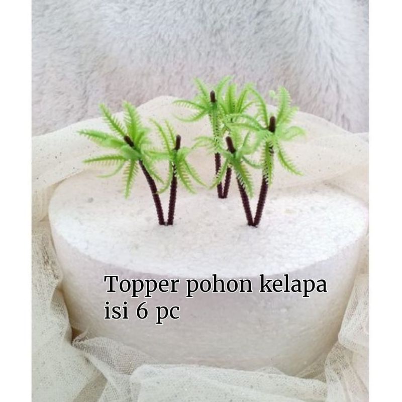 Jual Cake Topper Pohon Kelapa isi 6 | Shopee Indonesia