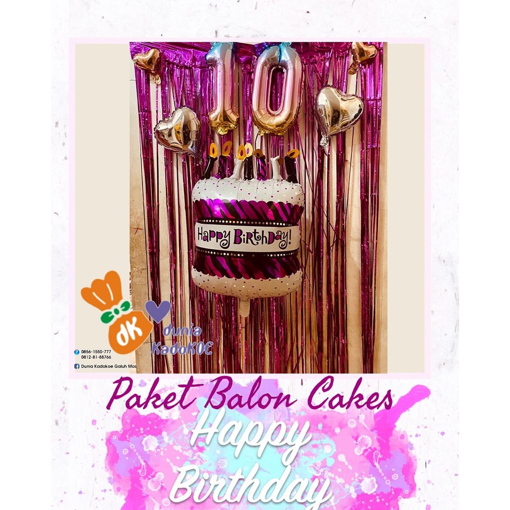 Jual Paket Balon Dekor Simple, tinggal pasang, Happy Anniversary, Happy ...