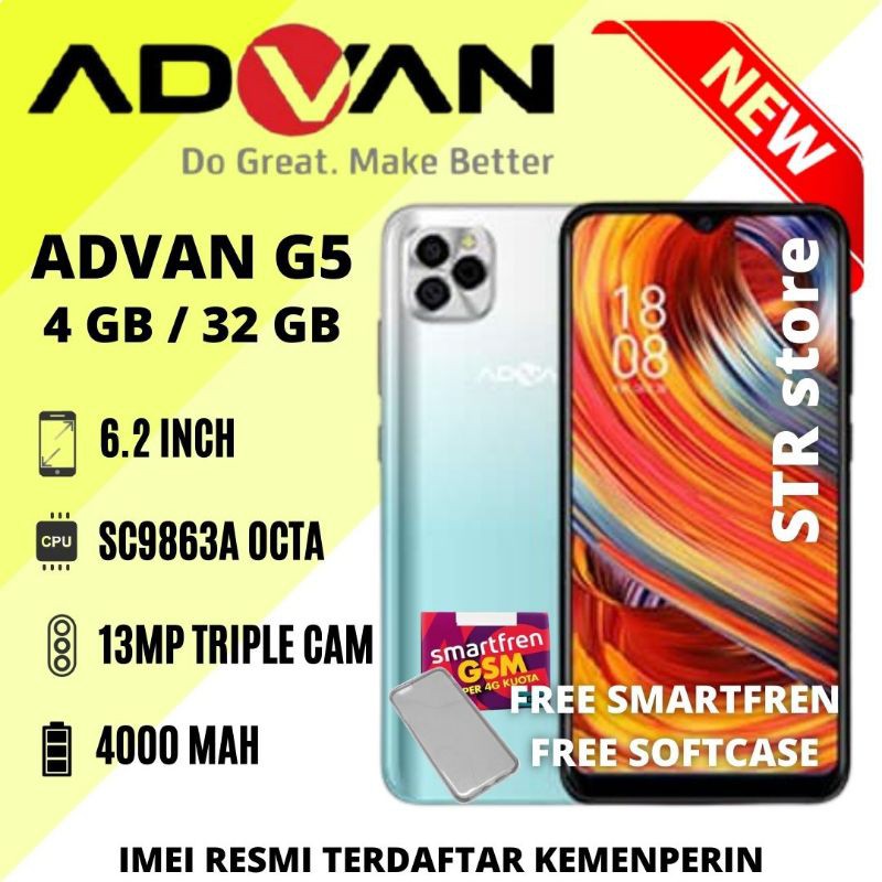 Jual ADVAN G5 4/32 GB 100% ORIGINAL GARANSI RESMI ADVAN G5 RAM 4GB ...