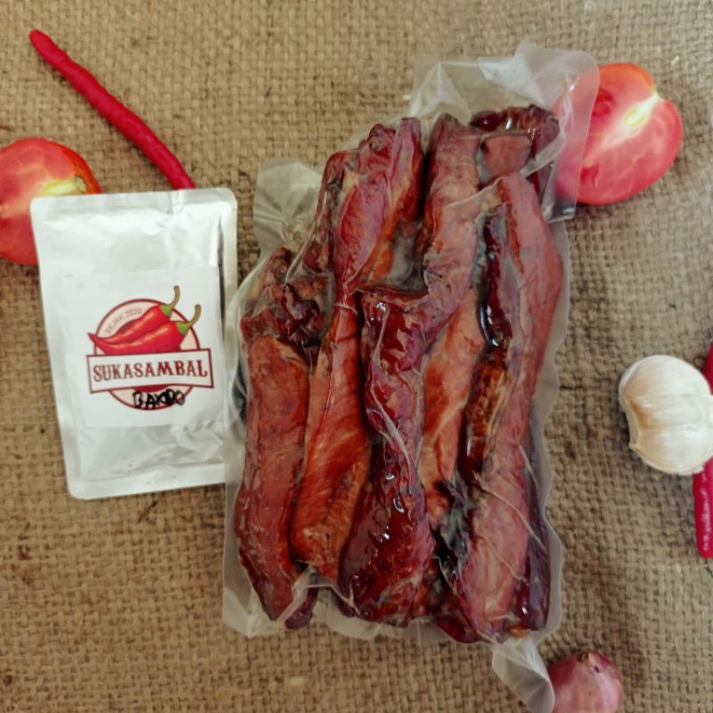 Jual 1kg Daging Babi Asap Sei Babi smokey Pork lezat murah | Shopee ...