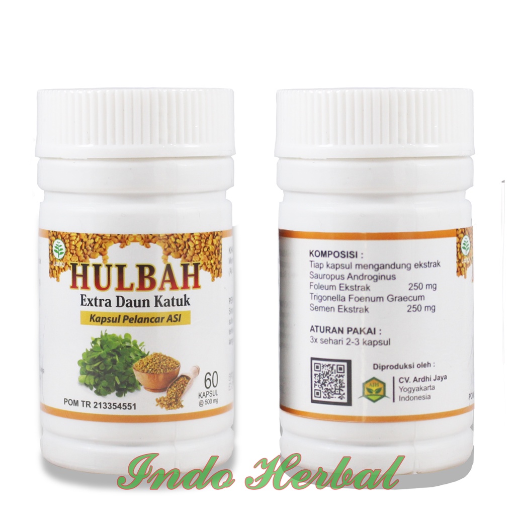 Jual Kapsul Hulbah Ekstrak Daun Katuk isi 60 kapsul | Pelancar ASI ...