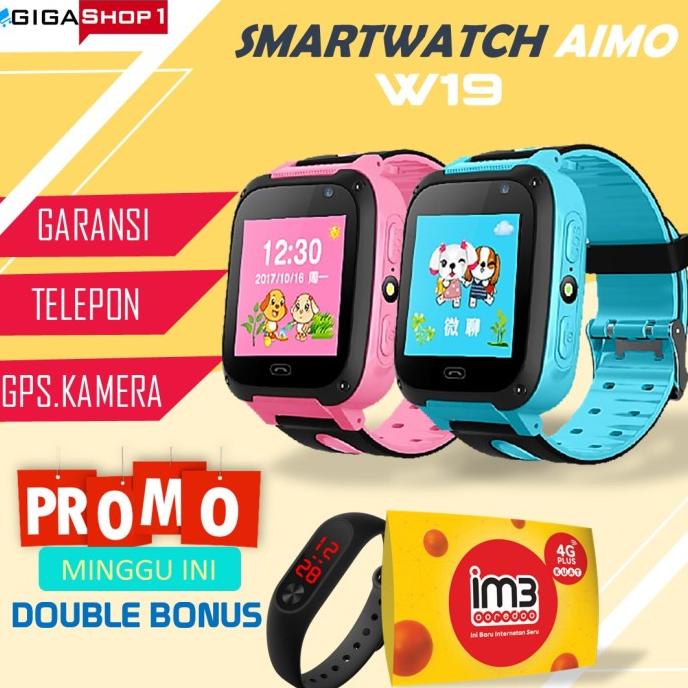 Jual Jam Tangan Anak Aimo Emo Smartwatch Imo Aimoo Imoo Emoo W19 Gps ...