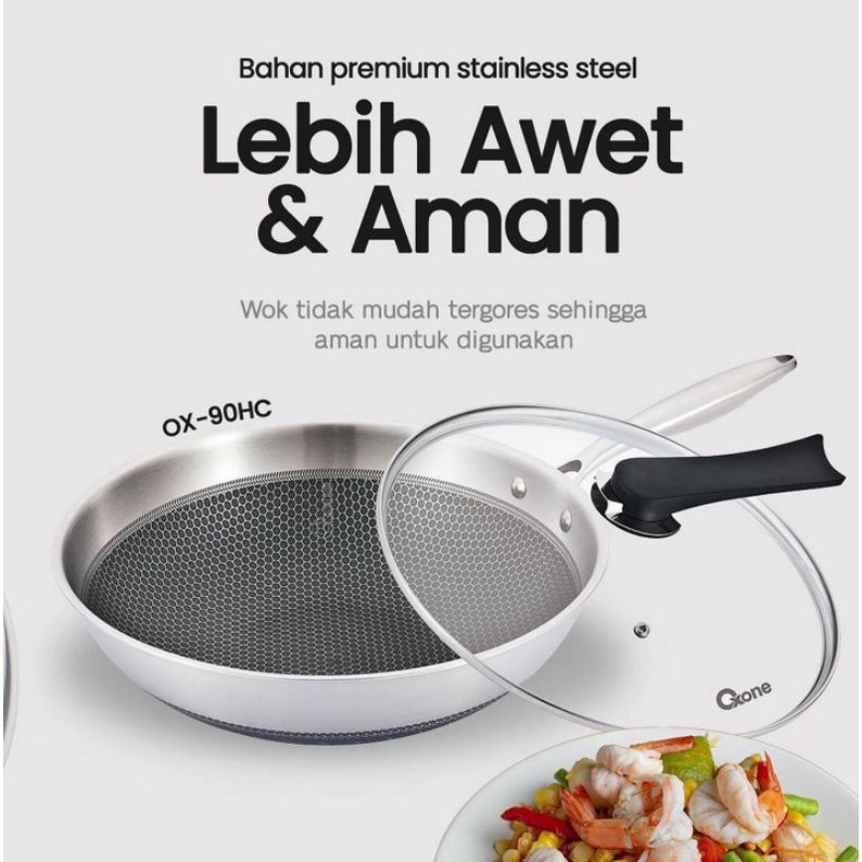 Jual Oxone OX90HC Honeycomb Wok Penggorengan 30 cm ox-90HC | Shopee ...