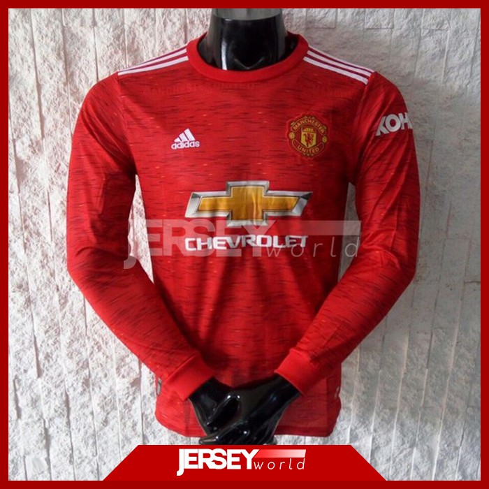 Jual Jersey MU Home Longsleeve 2020-2021 PREMIUM GRADE ORI | Shopee ...