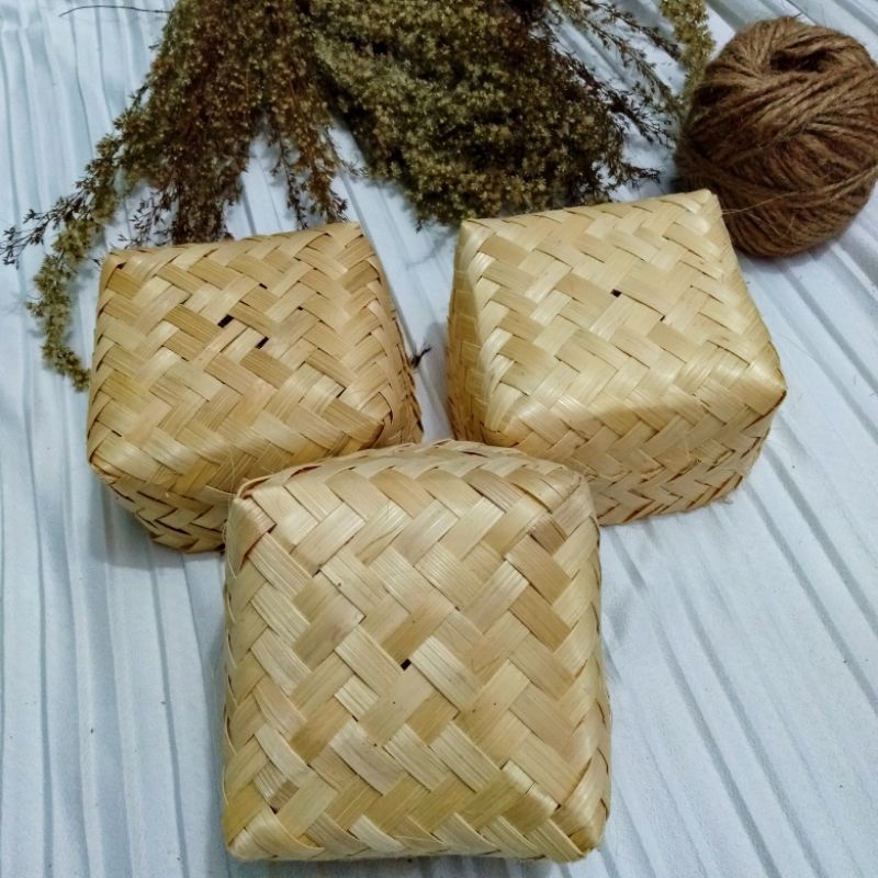Jual besek bambu uk10x10cm besek souvenir besek mini besek murah ...