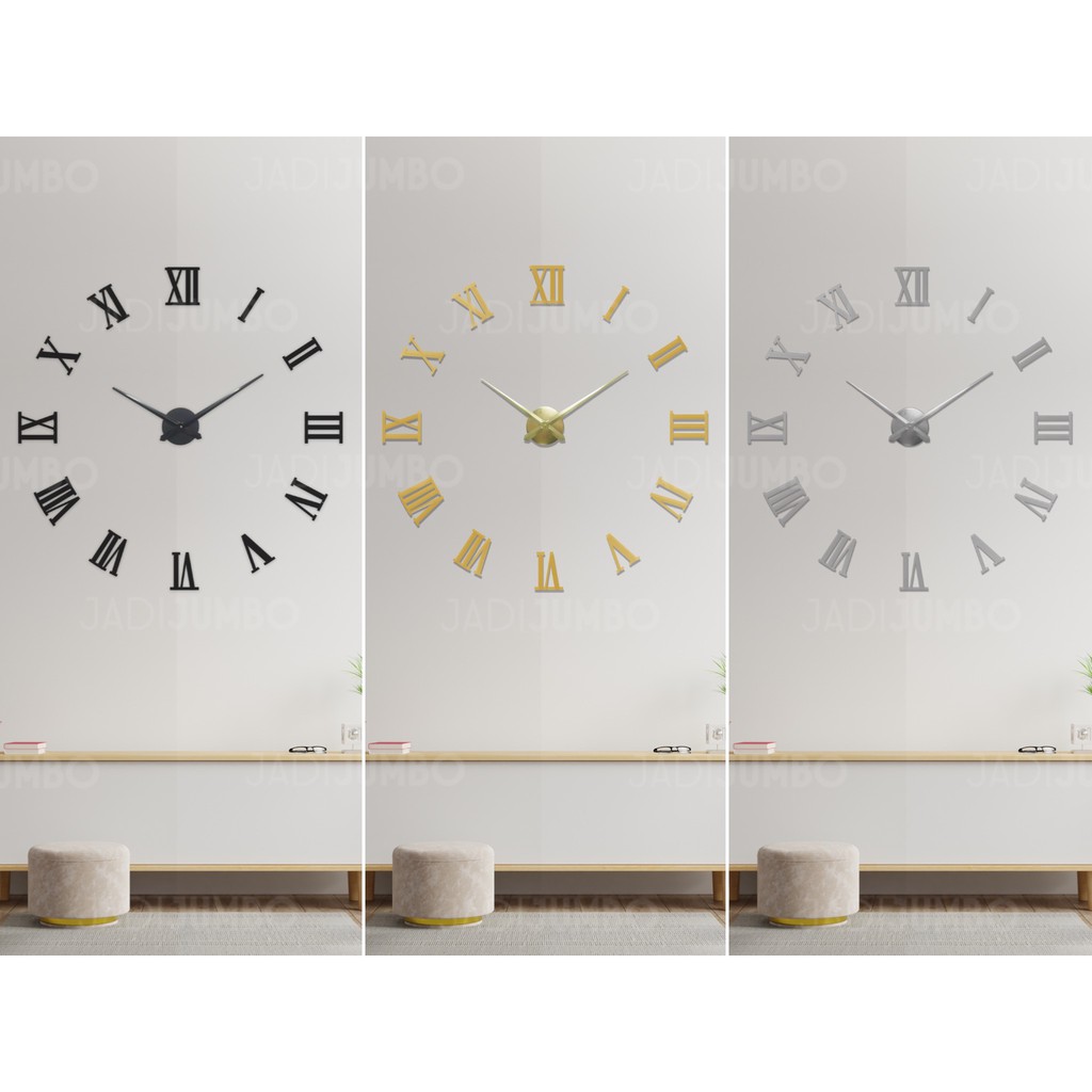 Jual Jam Dinding Jumbo ROMAWI | DIY CLOCK | Besar Raksasa JADIJUMBO ...