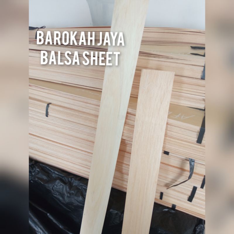 Jual SHEET KAYU BALSA 1MMX8CMX100CM, HALUS KERING PUTIH NO PECAH ...