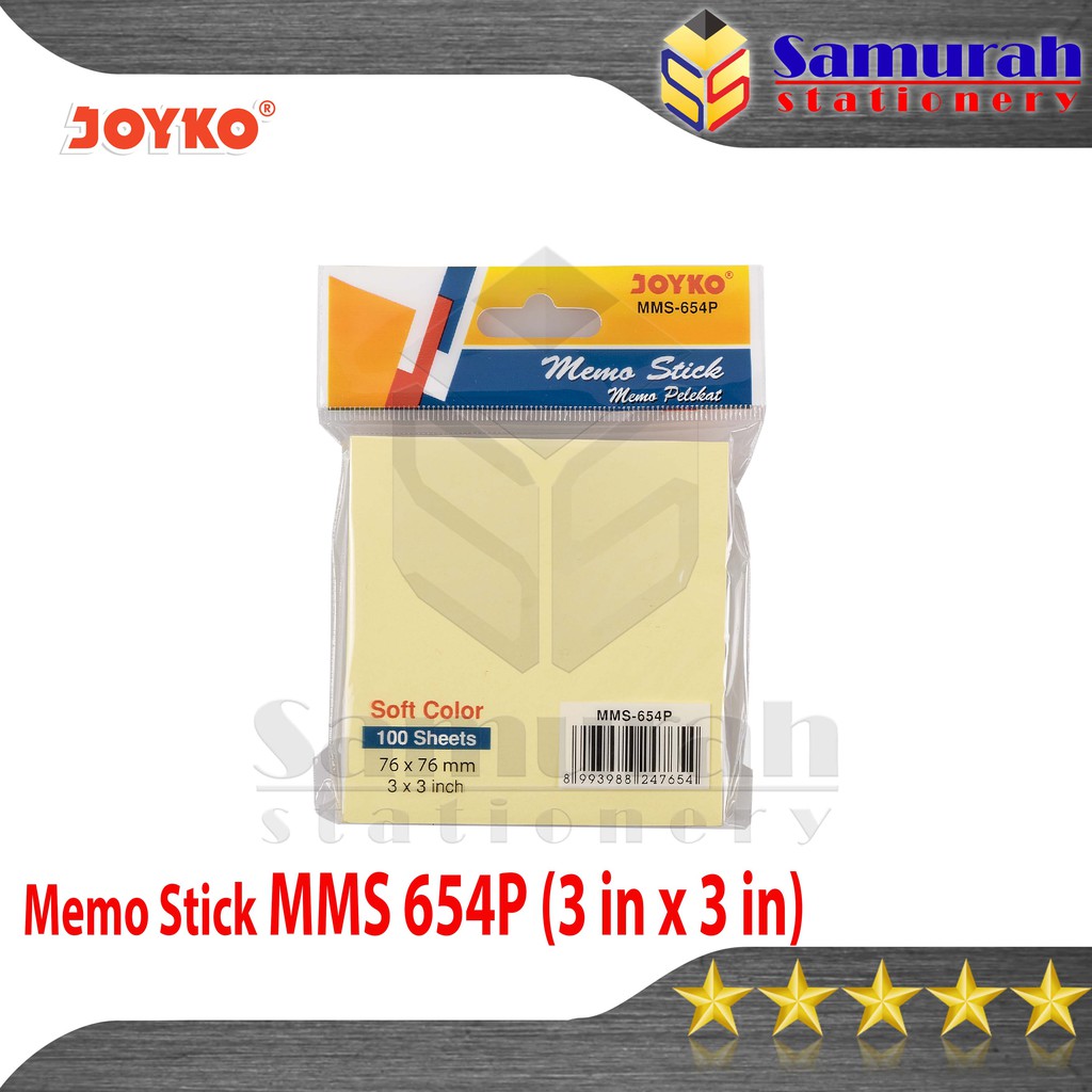 Jual Sticky Note Joyko MMS 654P / Memo Stick MMS-654 P / Kertas Memo ...