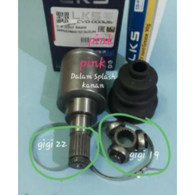 Jual CV Joint Dalam Inner As Roda Depan Dalam Suzuki Splash Manual MT Kanan | Shopee Indonesia