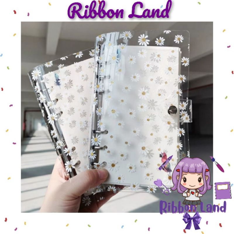 Jual BONUS PENGGARIS A6 Binder Notebook Diary Cover PVC Motif Bunga ...