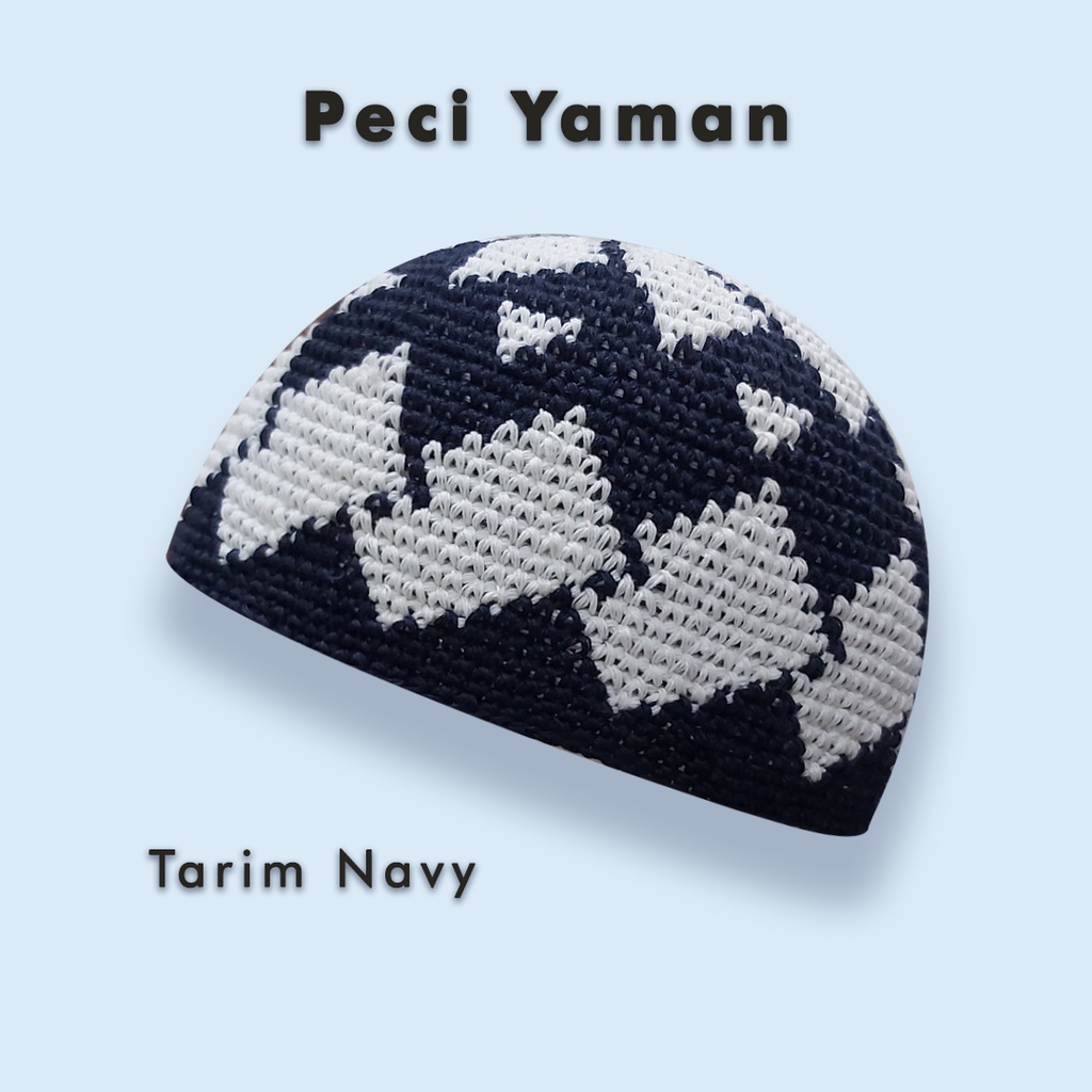 Jual Peci Rajut Yaman//motif Tarim//Peci Rajut Yaman Tbal//Peci Yaman ...
