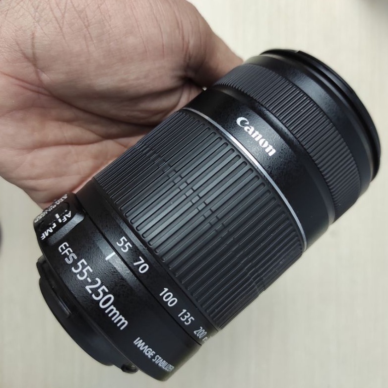 Jual Lensa Tele Pilihan Pemula Canon 55-250 is ii | Shopee Indonesia