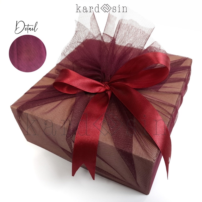 Jual SOFT TULLE BOX PACKAGE HAMPERS TILE TILLE KAIN GLITTER SOUVENIR ...