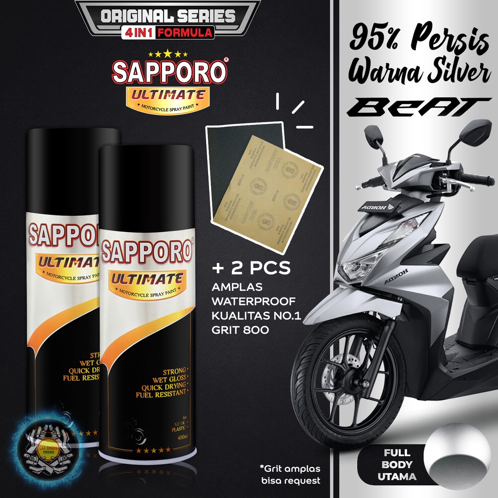 Jual PAKET SILVER BEAT SAPPORO ULTIMATE 4 IN 1 OH04 DELUXE SILVER HONDA ...