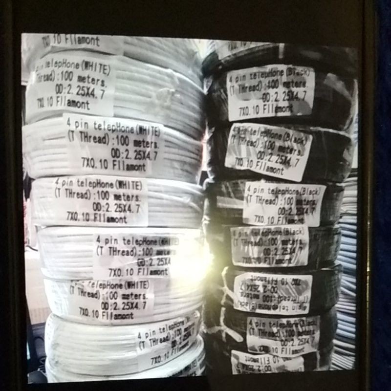 Jual KABEL LINE TELEPON INDOOR RUMAH GEPENG 100 METER | Shopee Indonesia