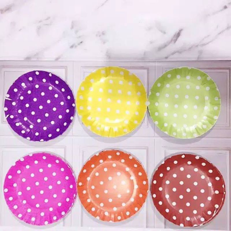 Jual Piring kertas mas emas silver / piring kue ulang tahun | Shopee ...