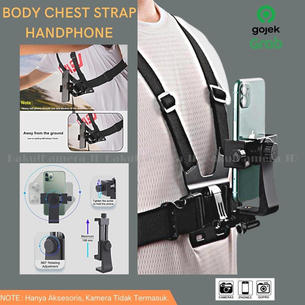 Jual Body Chest Strap / Tali Dada Mount Holder Smartphone & Action ...