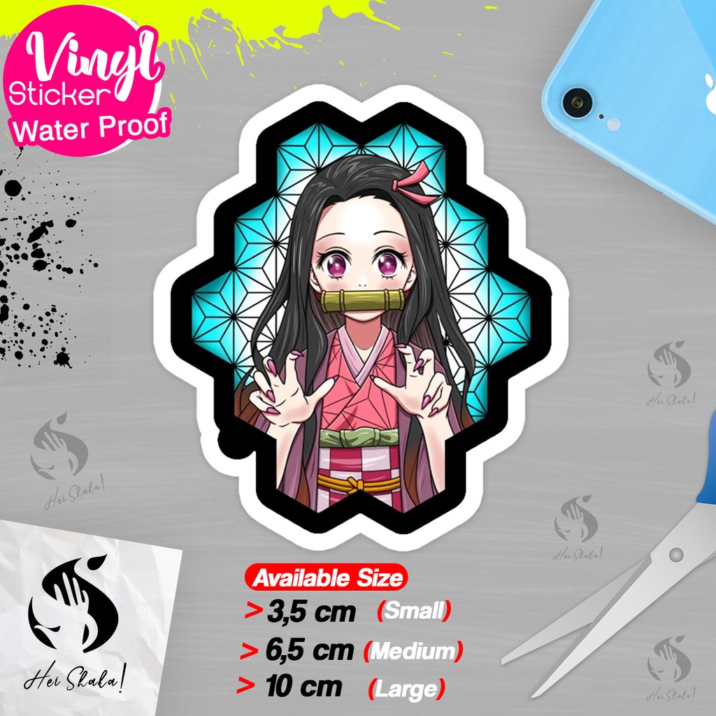Jual Stiker Nazuko Kamado 010 Demon Slayer Kimetsu No Yaiba Sticker ...
